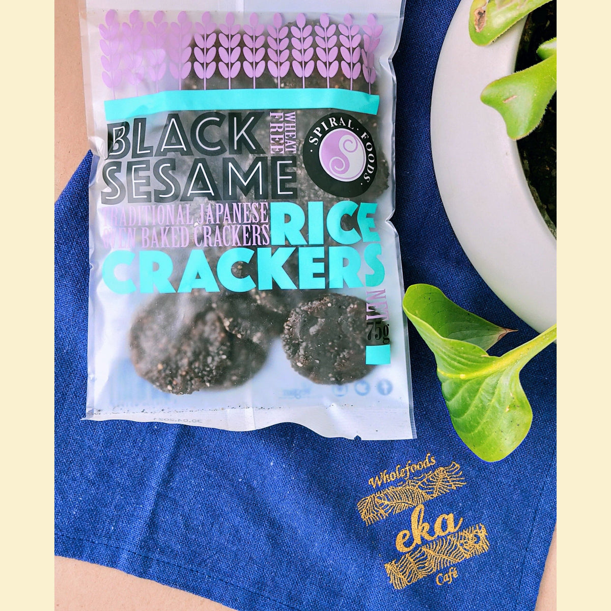 Black Sesame Rice Crackers ORGANIC – Eka Bulk Organic Wholefoods ...
